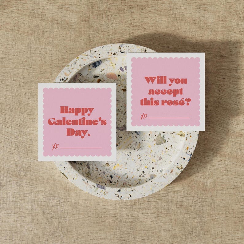 Funny Galentine's Day Wine Tags, Printable Valentine Gift Tags (digital ...