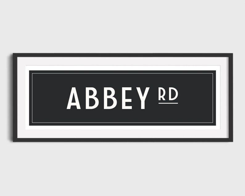 Abbey Road Sign: Beatles Wall Art, London Decor (digital Download ...