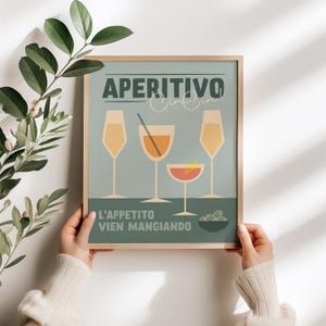 Printable Retro Aperitivo Print, Italian Poster, Wall Art, Vintage Bar ...