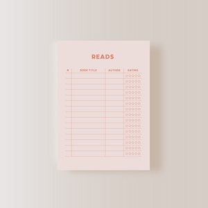 Reading Logs in Warm Tones, Printable Reading Tracker, Books to Read ...