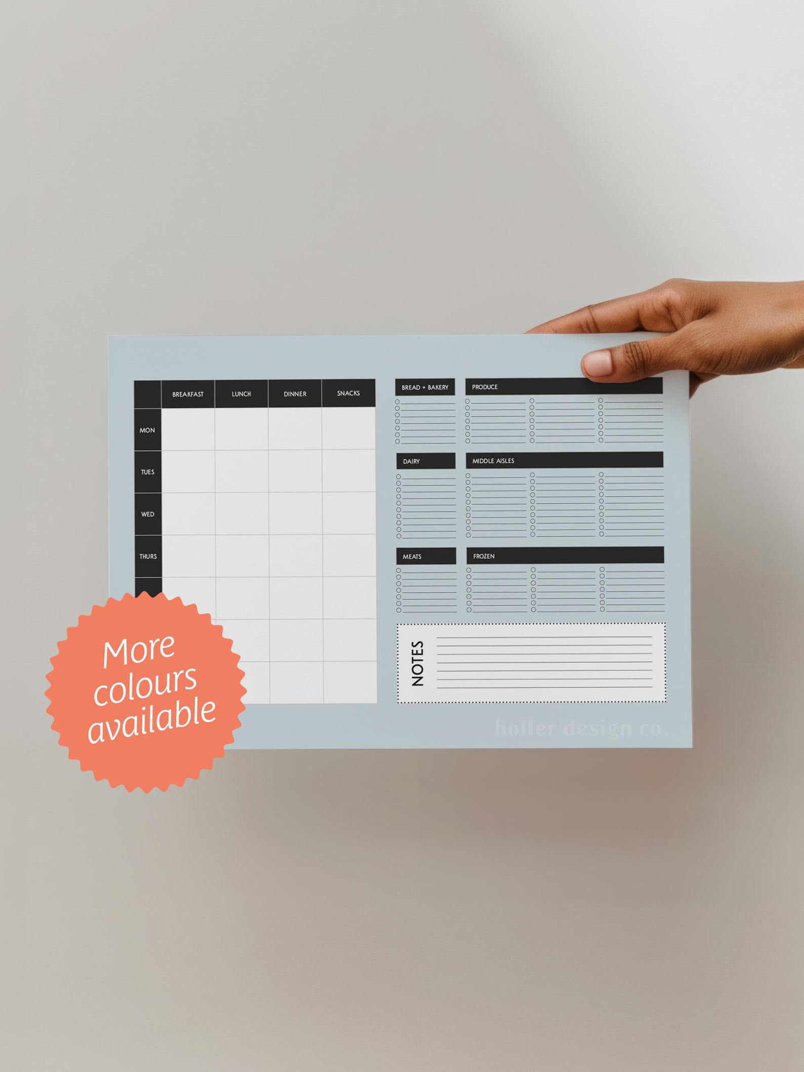 Printable Weekly Meal Planner: 7-day Menu, Grocery List (PDF Download ...