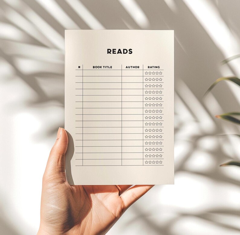 Printable Reading Logs in Cream, Reading Tracker, Books to Read, Books ...