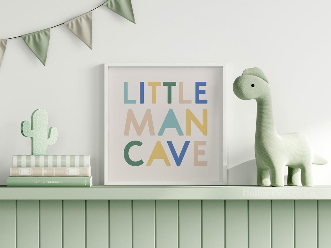 Printable Little Man Cave Print, 12x12 Boys' Wall Art, Nursery Decor ...