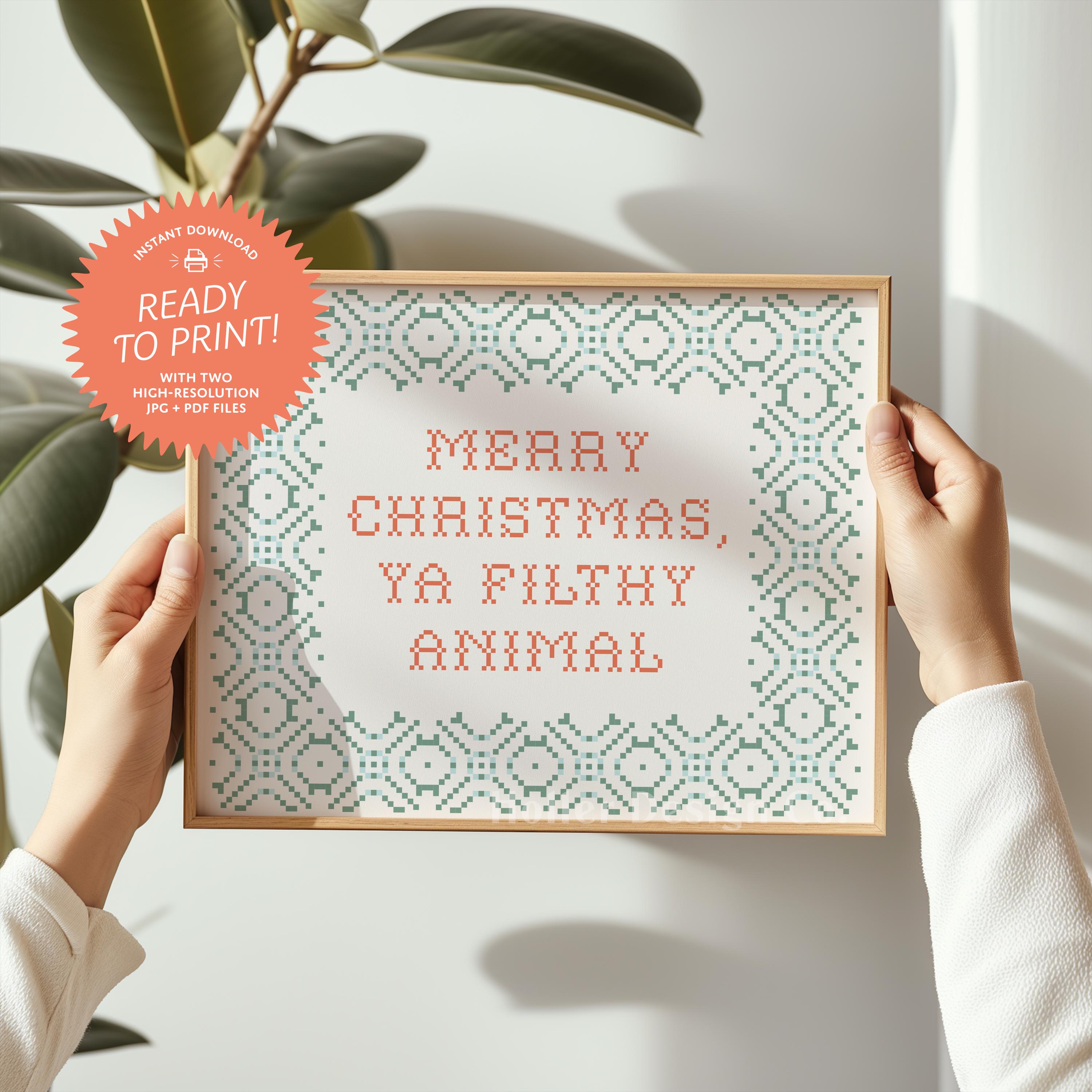 Funny Christmas Bar Sign: Home Alone Quote, Holiday Decor (digital ...