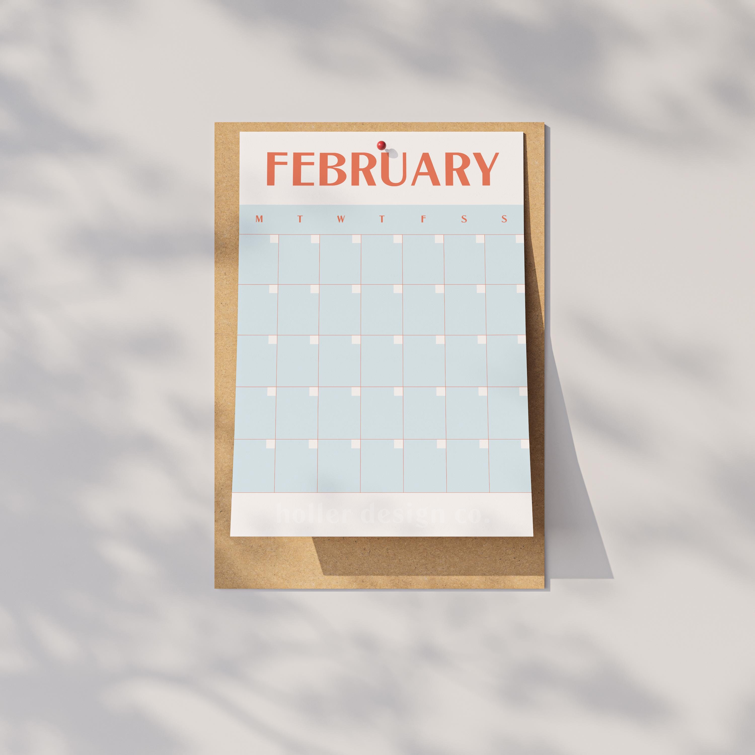 Printable Retro Wall Calendar: Accidentally Wes Anderson Inspired (DIN ...