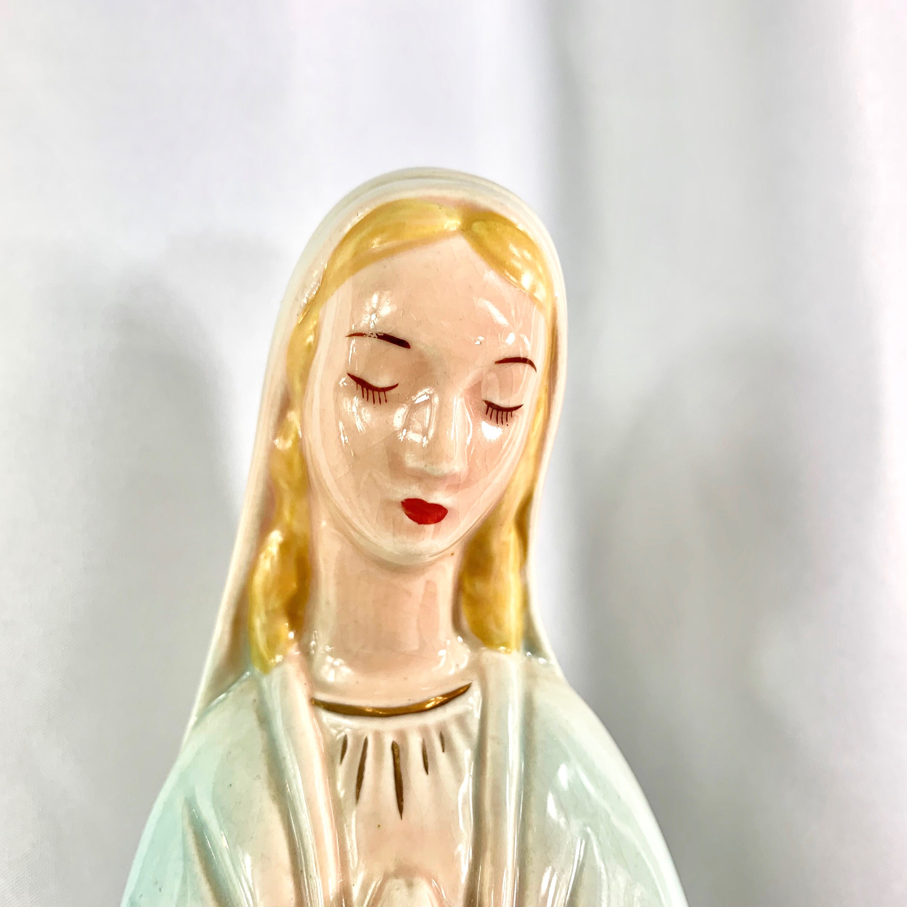 Blessed Virgin Mary Ceramic Praying Madonna Flower Frog Vase - Etsy