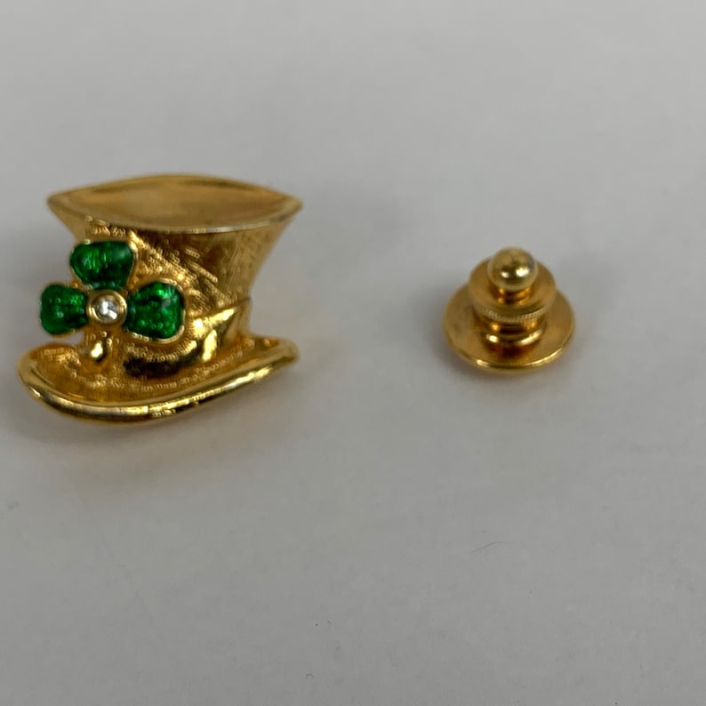 Vintage Avon Shamrock Leprechaun Hat Lapel Pin Tie Tack - Etsy
