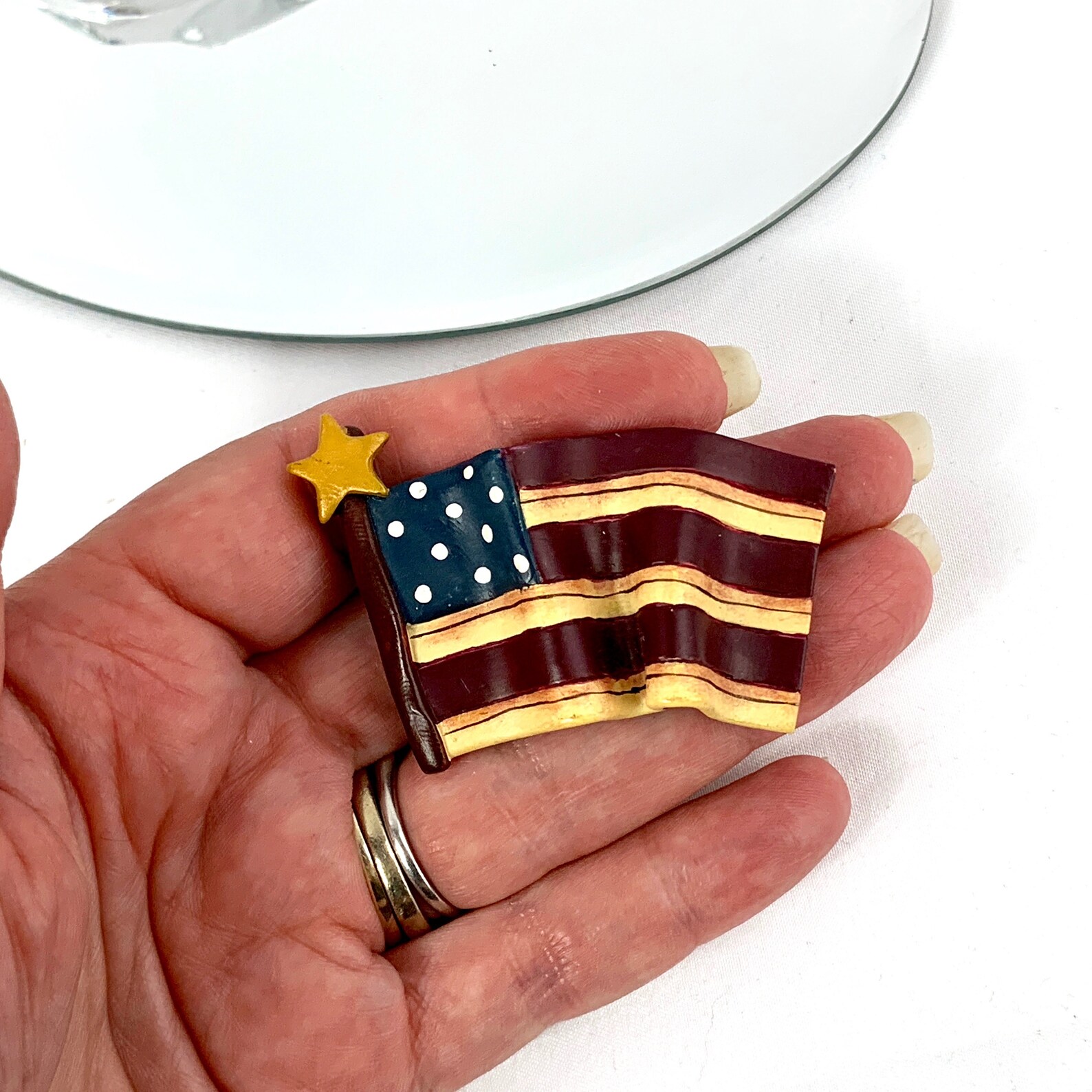 Flag Brooch Patriotic Fourth of July Pin American Pride Rare - Etsy