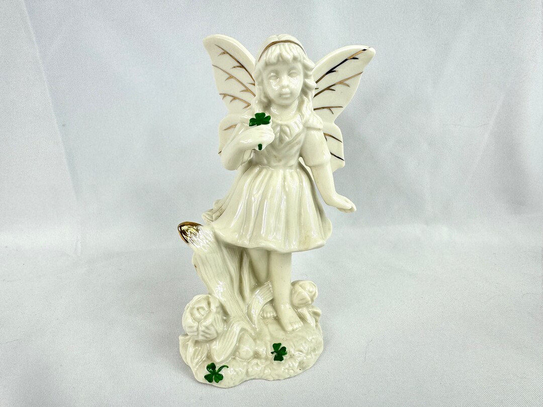 Distinctively Lefton Fairy Angel With Shamrocks, St. Patrick's Day ...