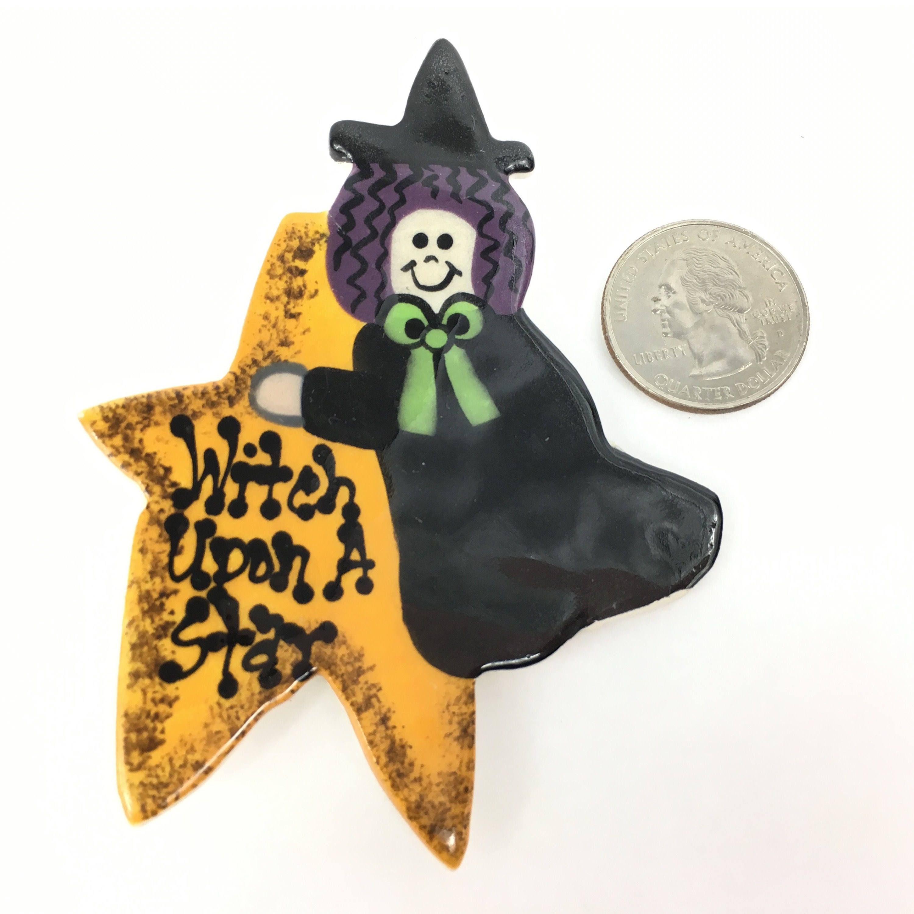 Halloween Witch Brooch, Wiccan Jewelry, Rare Beauty Vintage - Etsy
