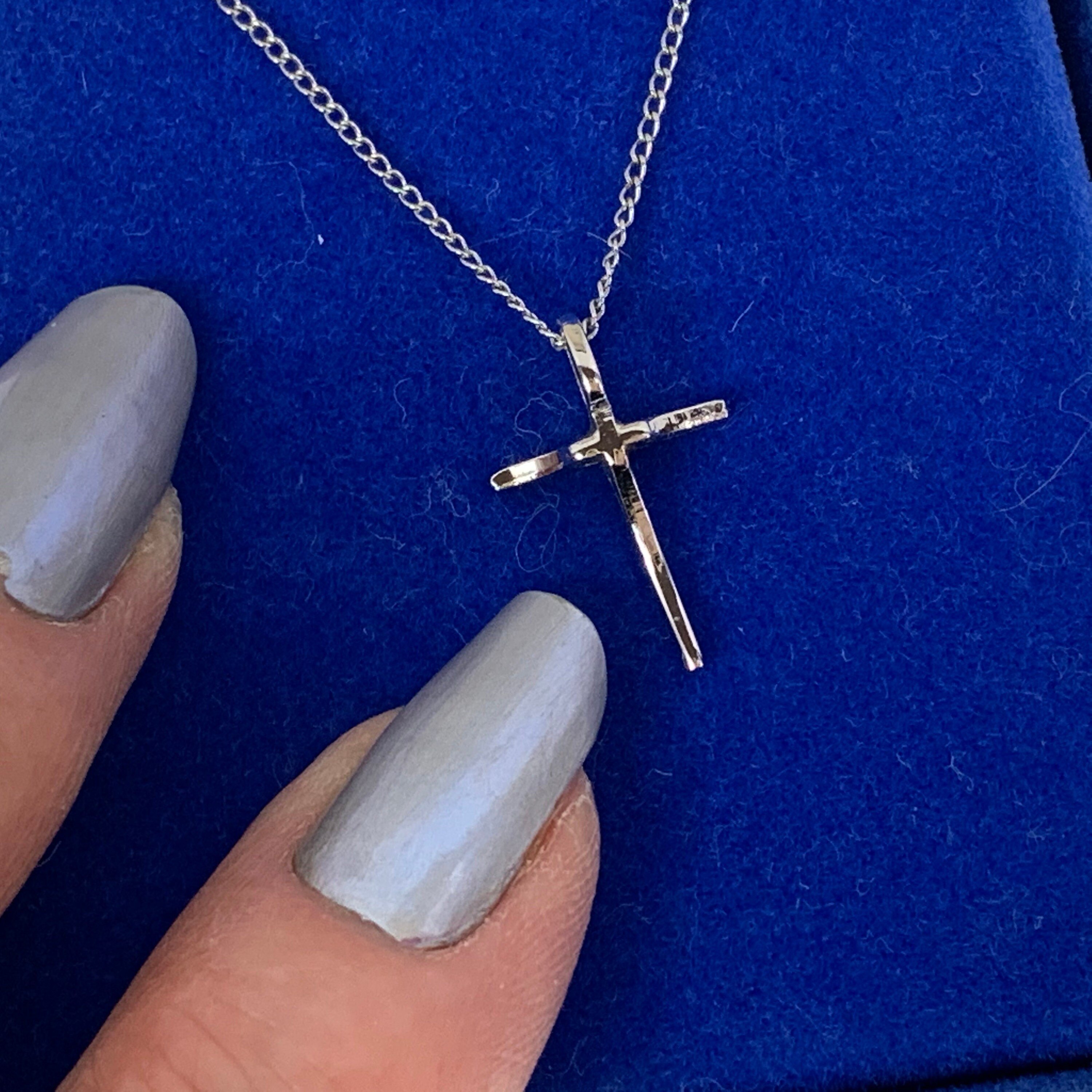 Vintage Christian Cross NOS Lumin Sterling Necklace - Etsy