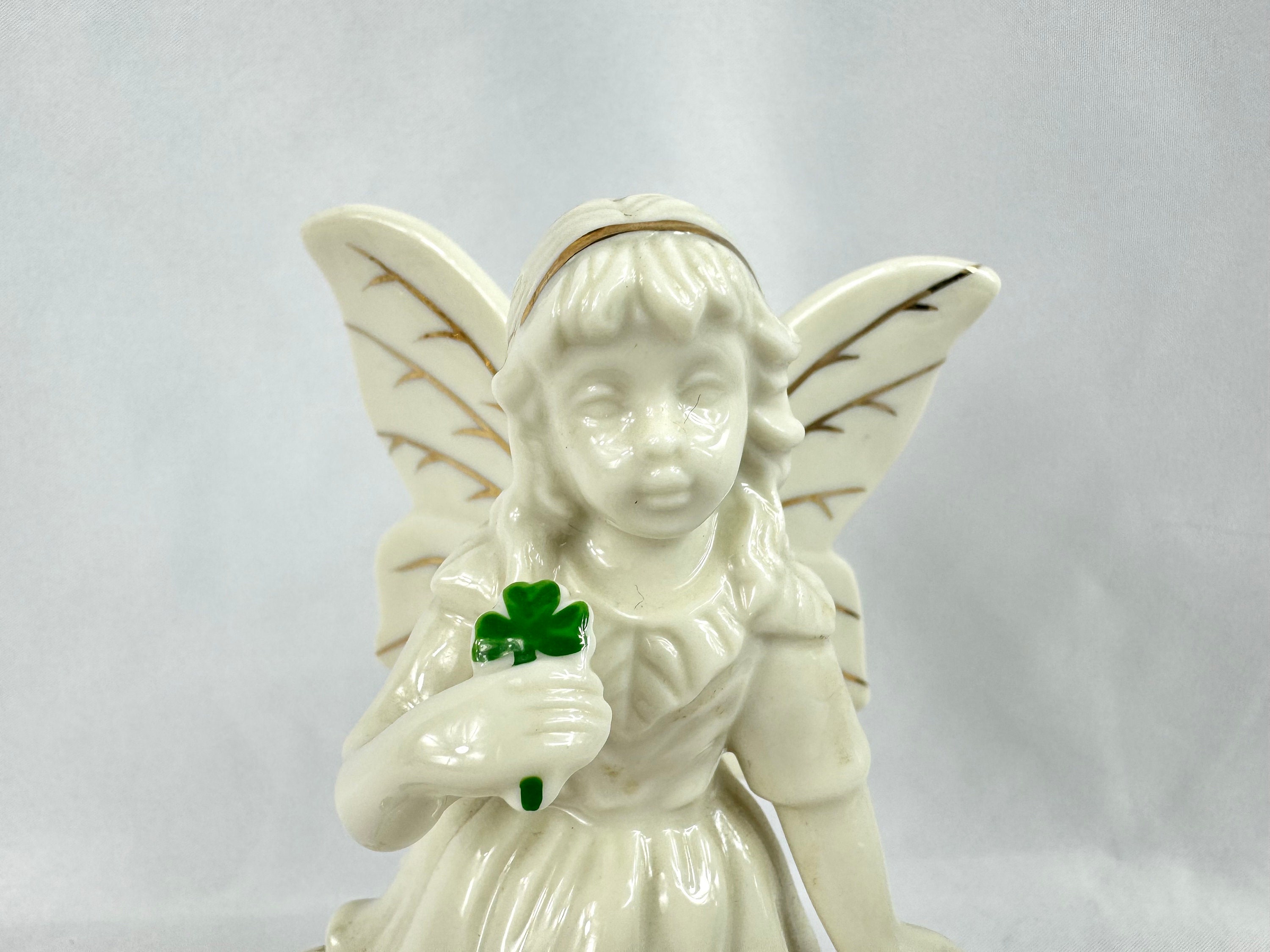 Distinctively Lefton Fairy Angel With Shamrocks, St. Patrick's Day ...