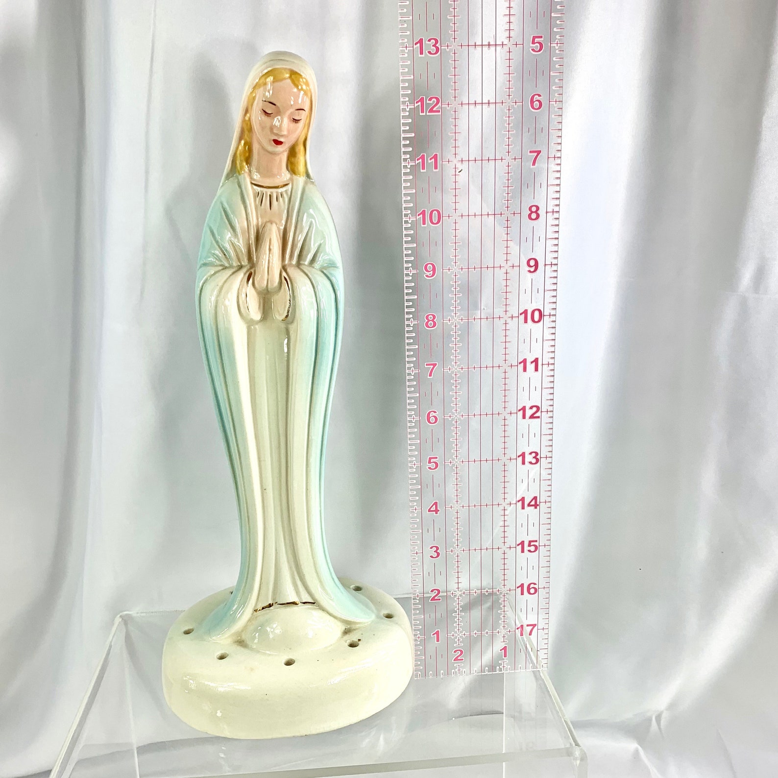 Blessed Virgin Mary Ceramic Praying Madonna Flower Frog Vase - Etsy