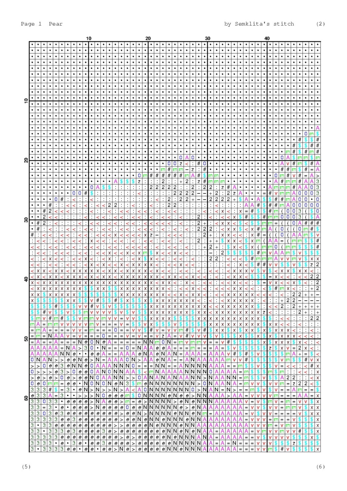 PDF Cross Stitch Pattern, Pdf Counted Cross Stitch Chart, Needlecraft ...