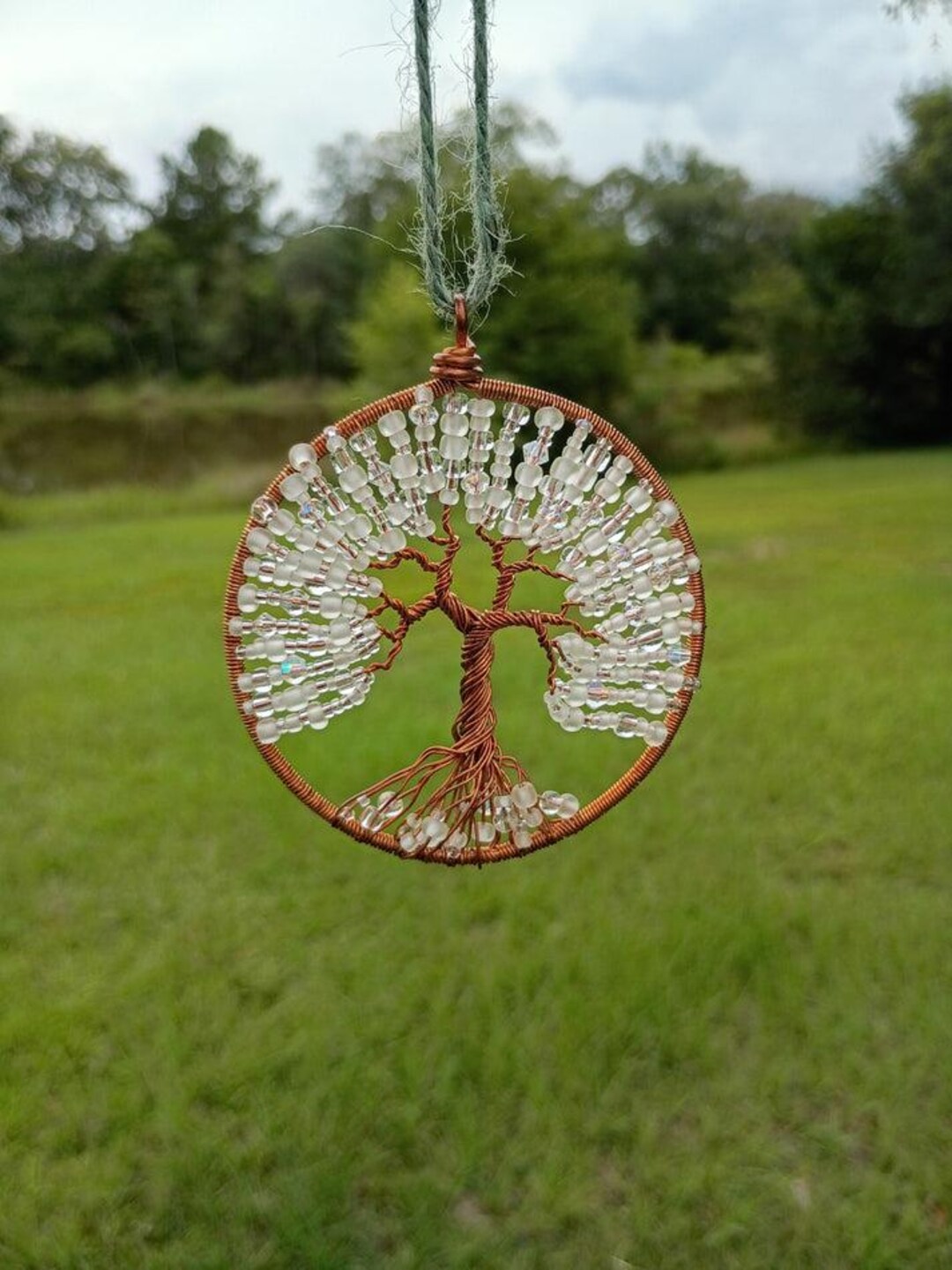 Tree of Life Beaded Suncatcher, 3d Tree Art, Housewarming Gift, Copper ...