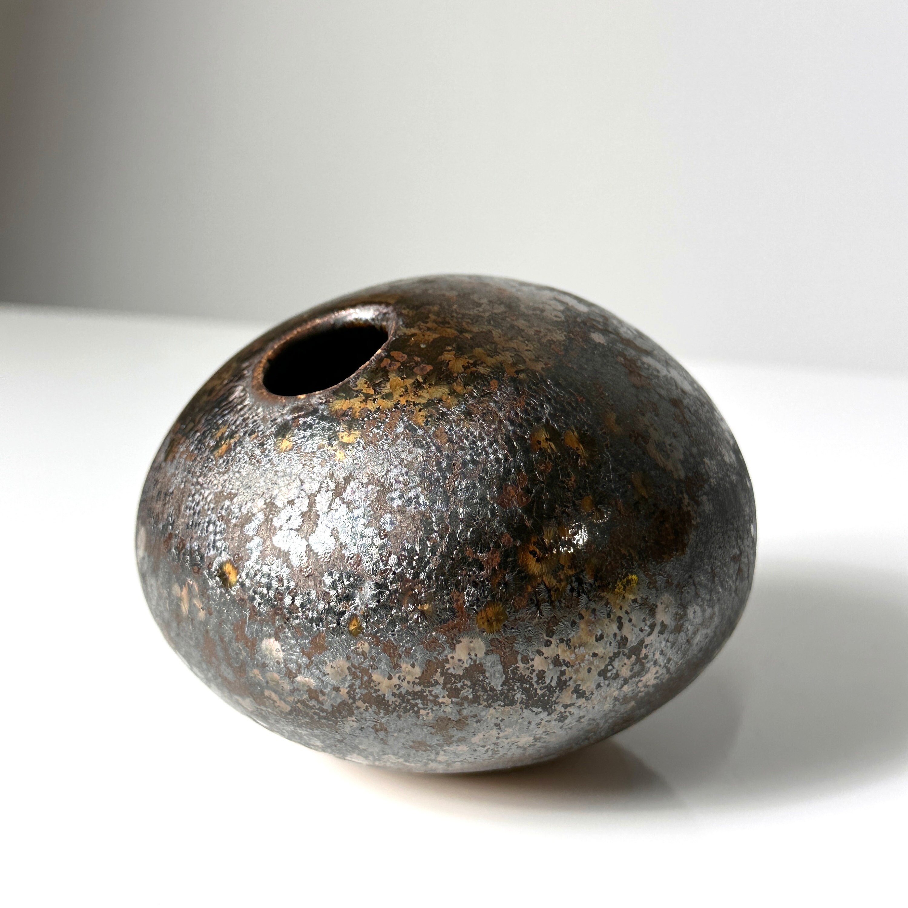 David Shaner Studio Pottery River Rock Vase Weed Pot Vessel 1980s ...