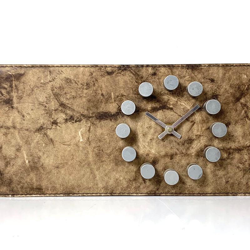 Leather Wall Clock - Etsy