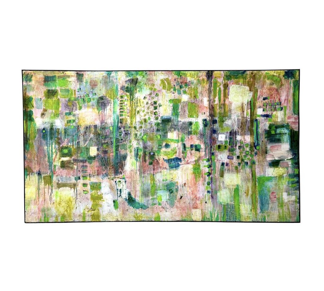 99 X 56" Monumental Signed Abstract Original Painting Oil on Canvas by ...