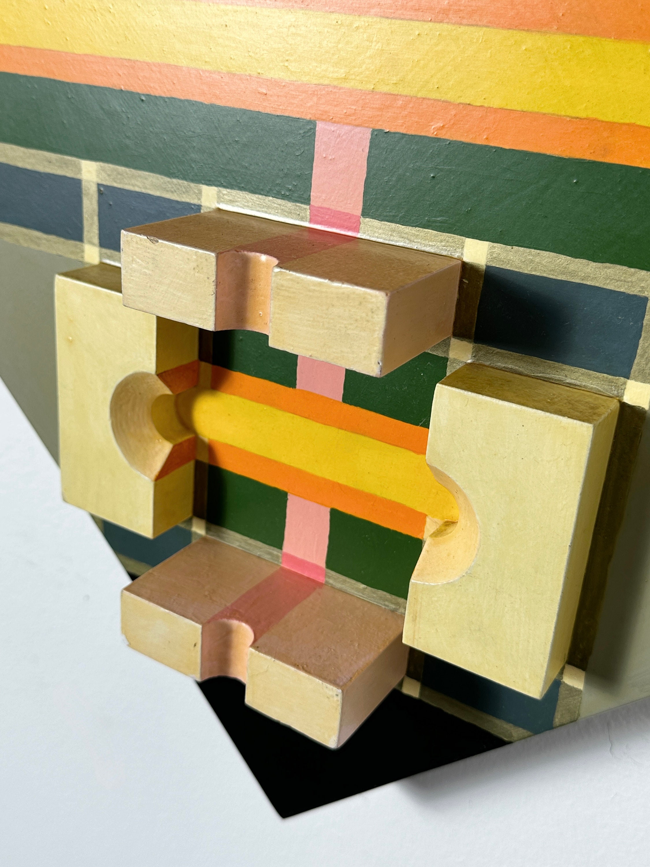 Vintage Mid Century Modern Op Art Structurist Relief Three Dimensional ...