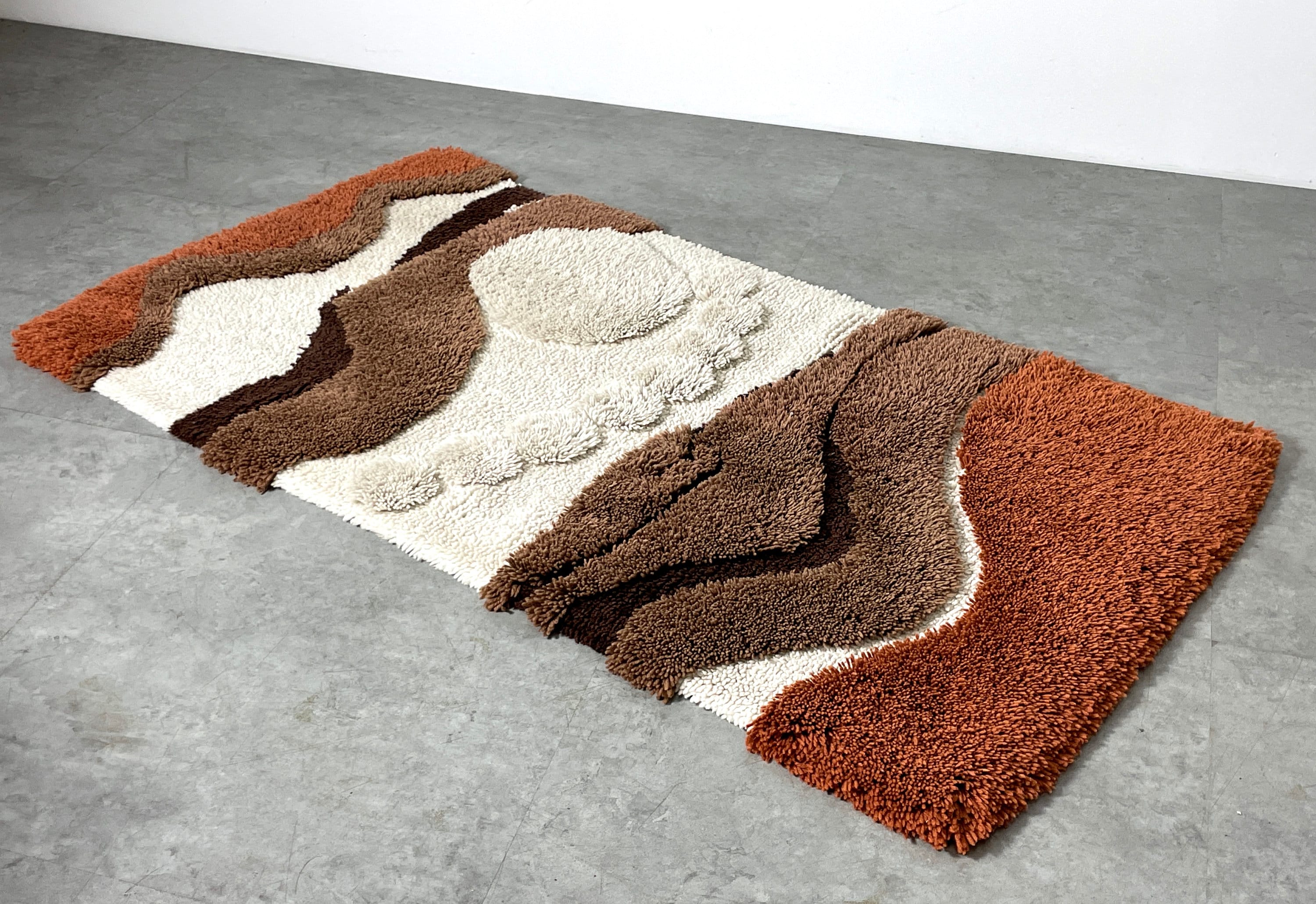 3x5 Vintage Abstract Op Art Accent Rug 1970s - Etsy