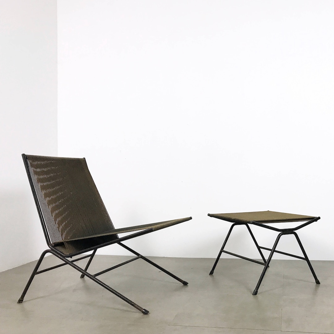 Allan Gould String Lounge Chair & Ottoman 1952 - Etsy