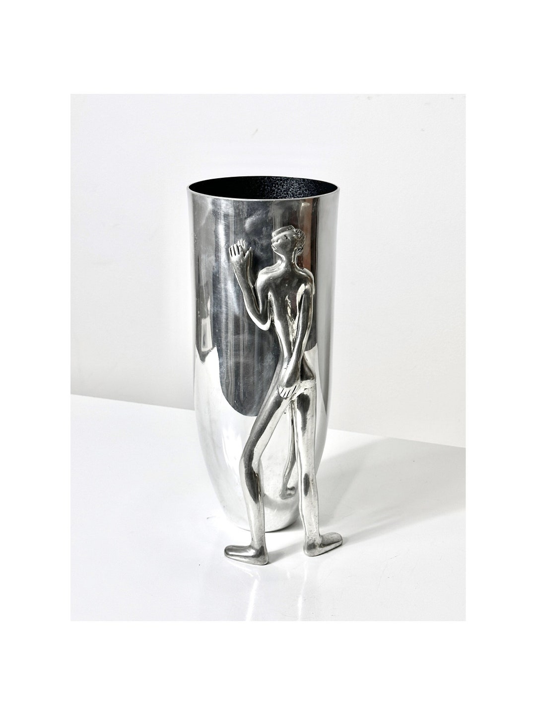 Vintage Sculptural Aluminum Carol Boyes Figural Man Vase 20th Century ...
