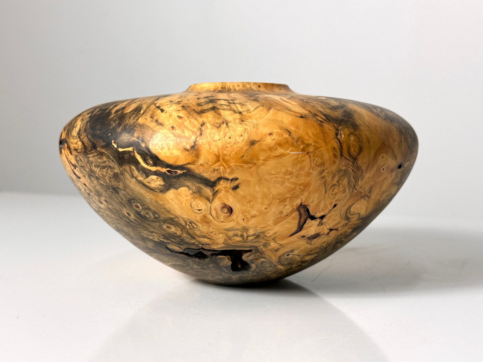 Vintage Signed Mike Mahoney Birdseye Maple Burl Turned Wood - Etsy