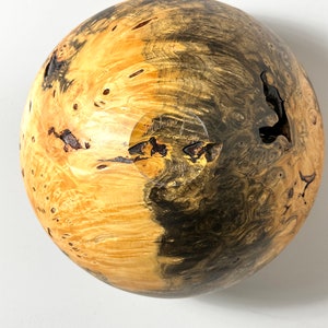 Vintage Signed Mike Mahoney Birdseye Maple Burl Turned Wood Vessel ...