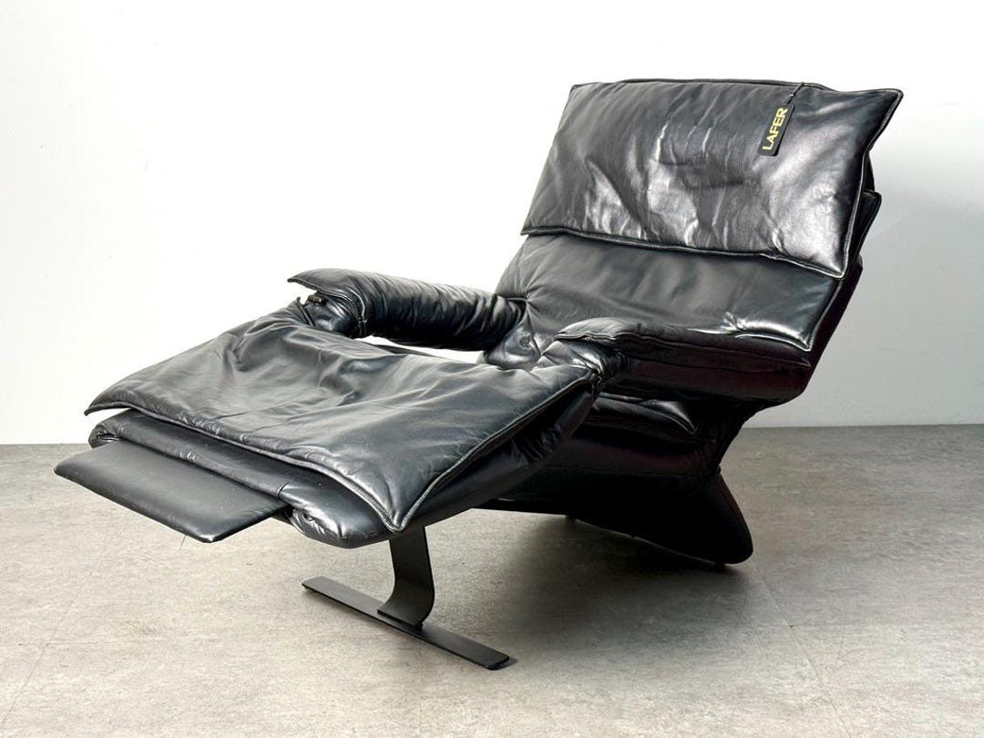 Post Modern Percival Lafer Post Modern Brazilian Black Leather ...