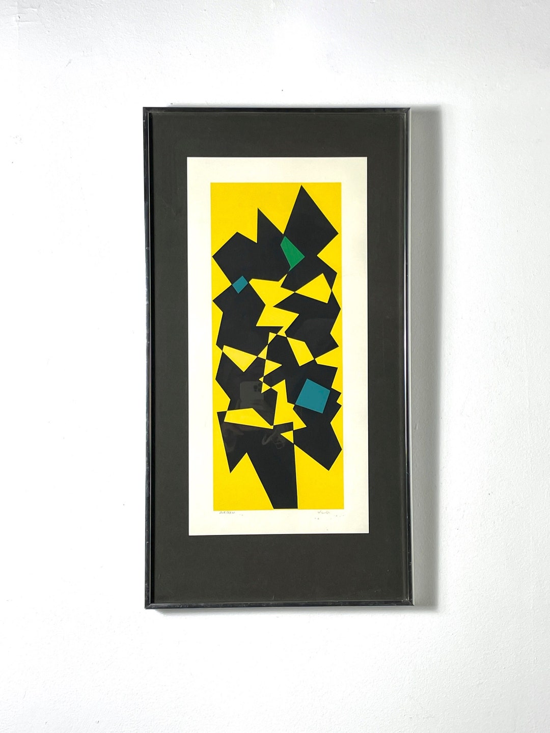 Vintage Signed Fred Isler Geometric Abstract Lithograph 1970s - Etsy