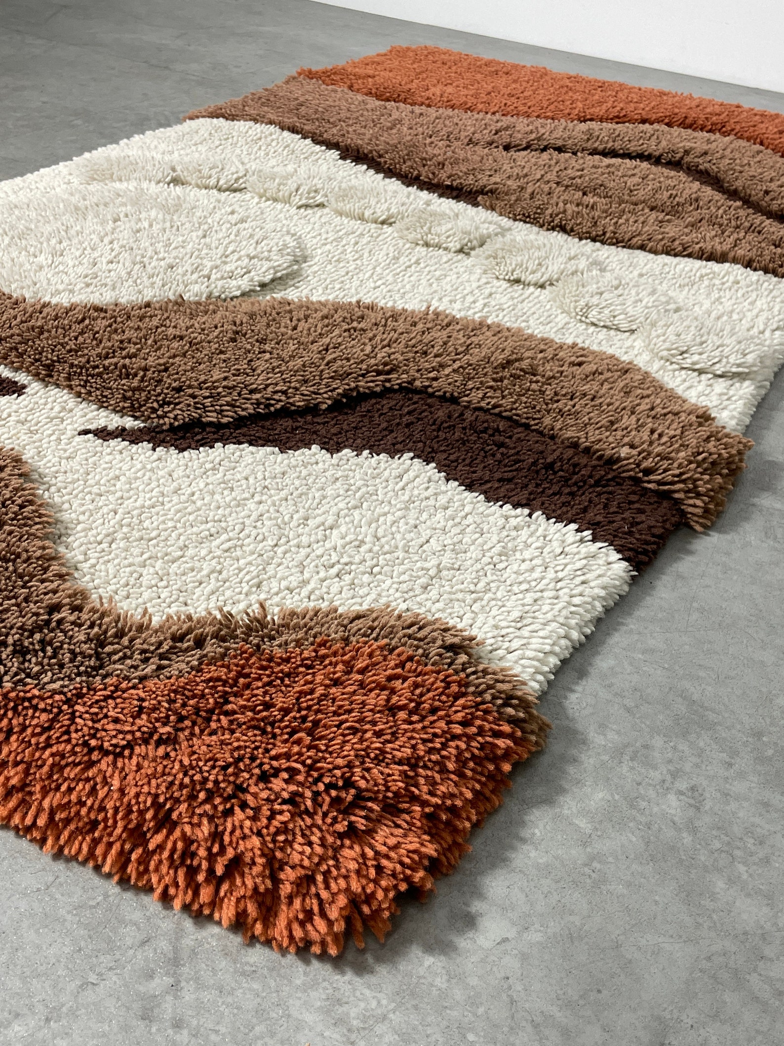 3x5 Vintage Abstract Op Art Accent Rug 1970s - Etsy