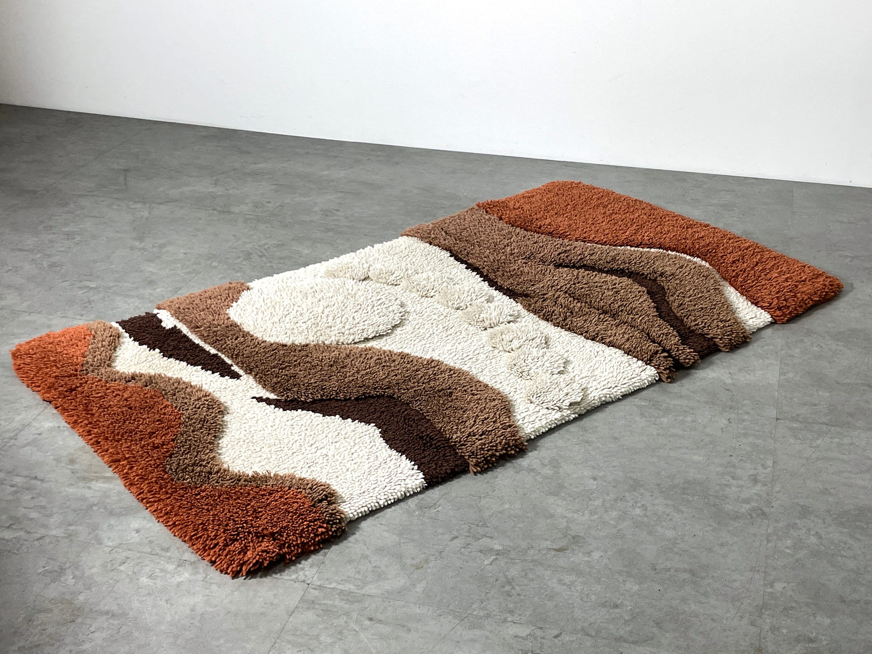 3x5 Vintage Abstract Op Art Accent Rug 1970s - Etsy