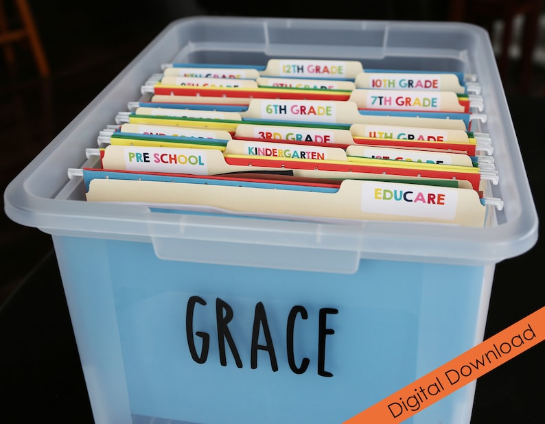 LABELS for Kids Memory Keepsake File Boxes - Etsy