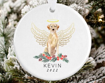 Yellow Lab Memorial Ornament - Etsy