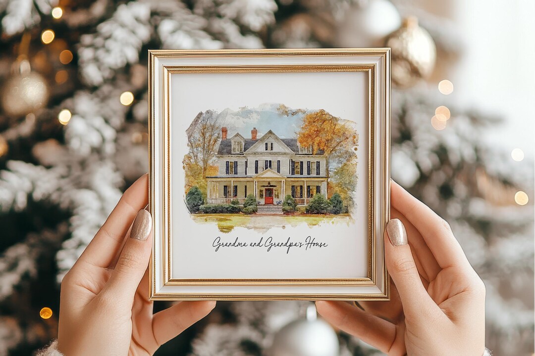 Personalized Watercolor House Picture, Digital Download, Print at Home ...