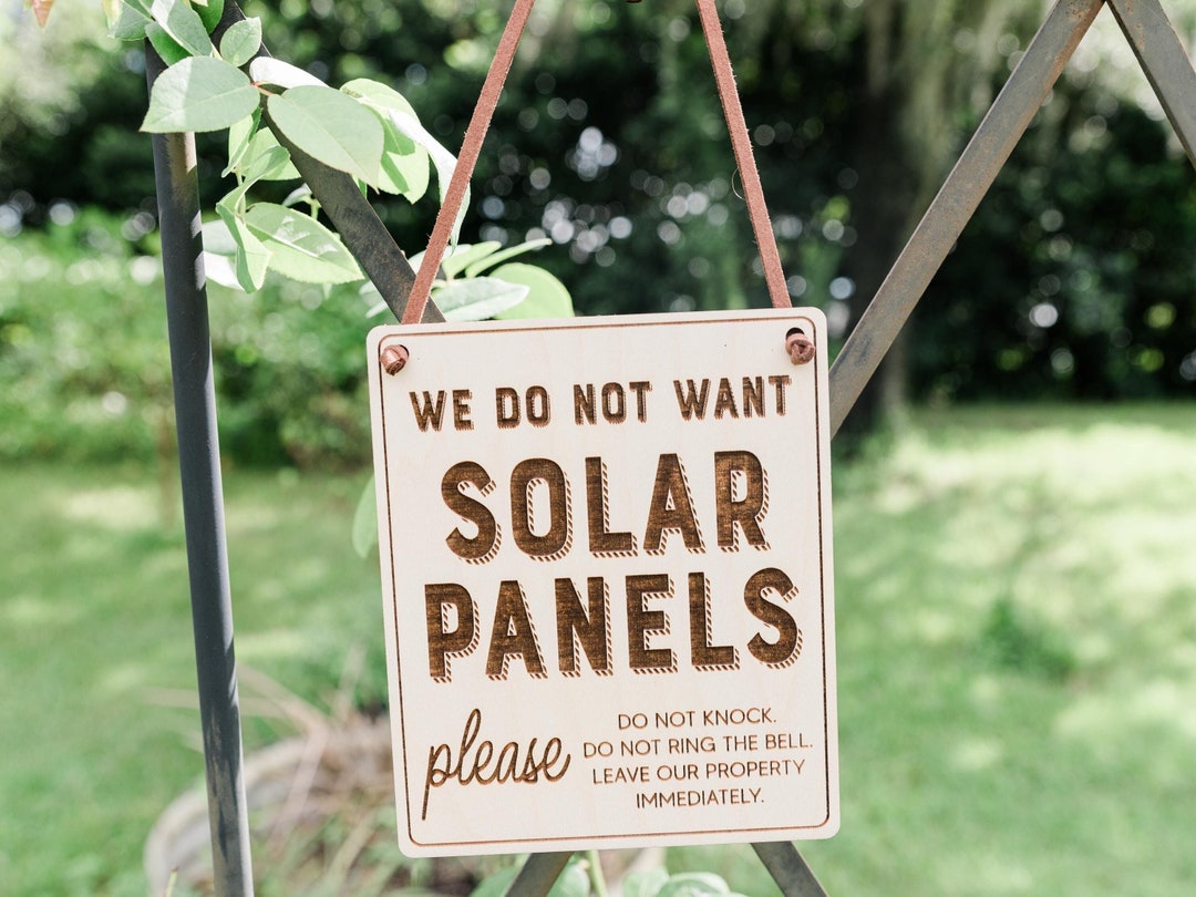 We Do Not Want Solar Door Sign, No Soliciting Front Door Sign, Do Not ...