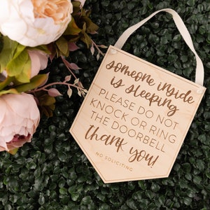 Someone Inside is Sleeping Door Sign, Shift Worker Sign, Doctor, Nurse ...