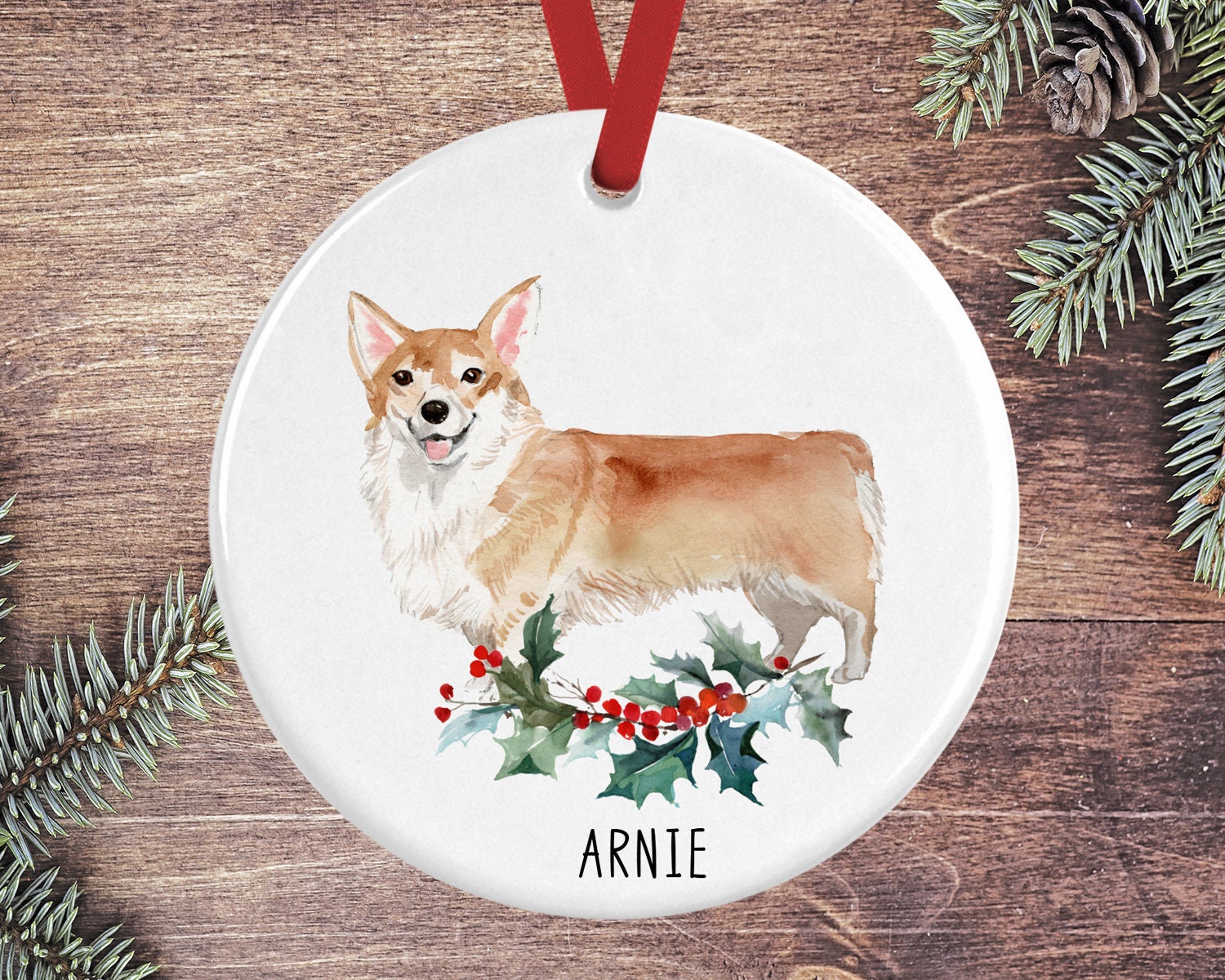 Corgi Christmas Ornament Custom Corgi Christmas Gift Dog | Etsy