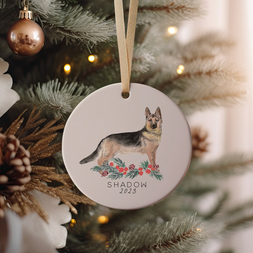 German Shepherd Christmas Ornament, German Shepherd Christmas Gift ...