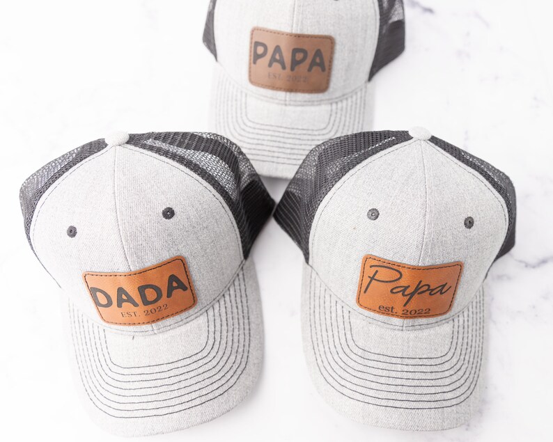 Custom Papa Hat Father's Day Custom Hat Patch Cap Est - Etsy
