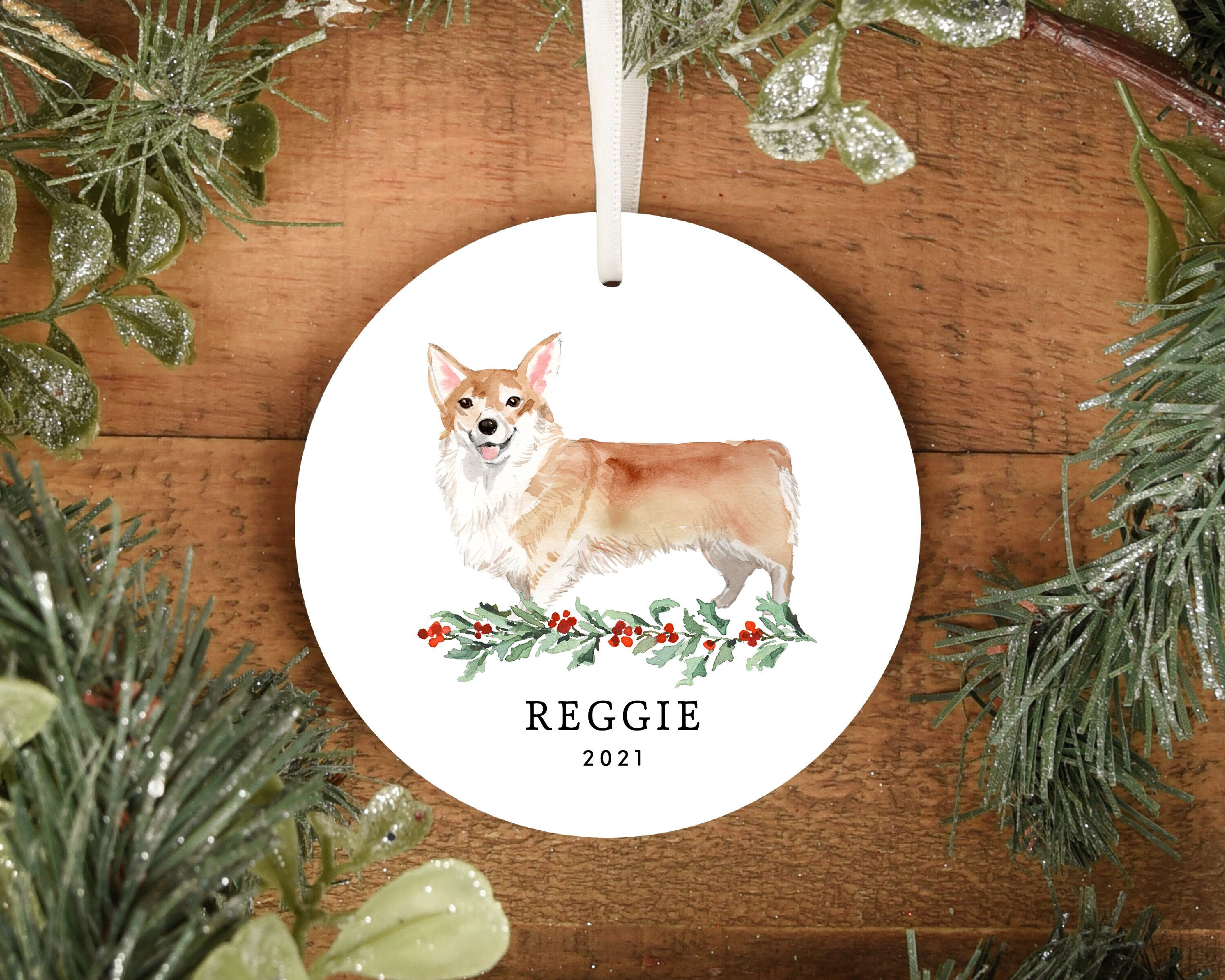 Corgi Christmas Ornament Custom Corgi Christmas Gift Dog | Etsy