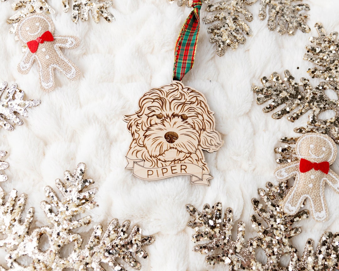 Doodle Face Christmas Ornament, Golden Doodle Christmas Ornament ...