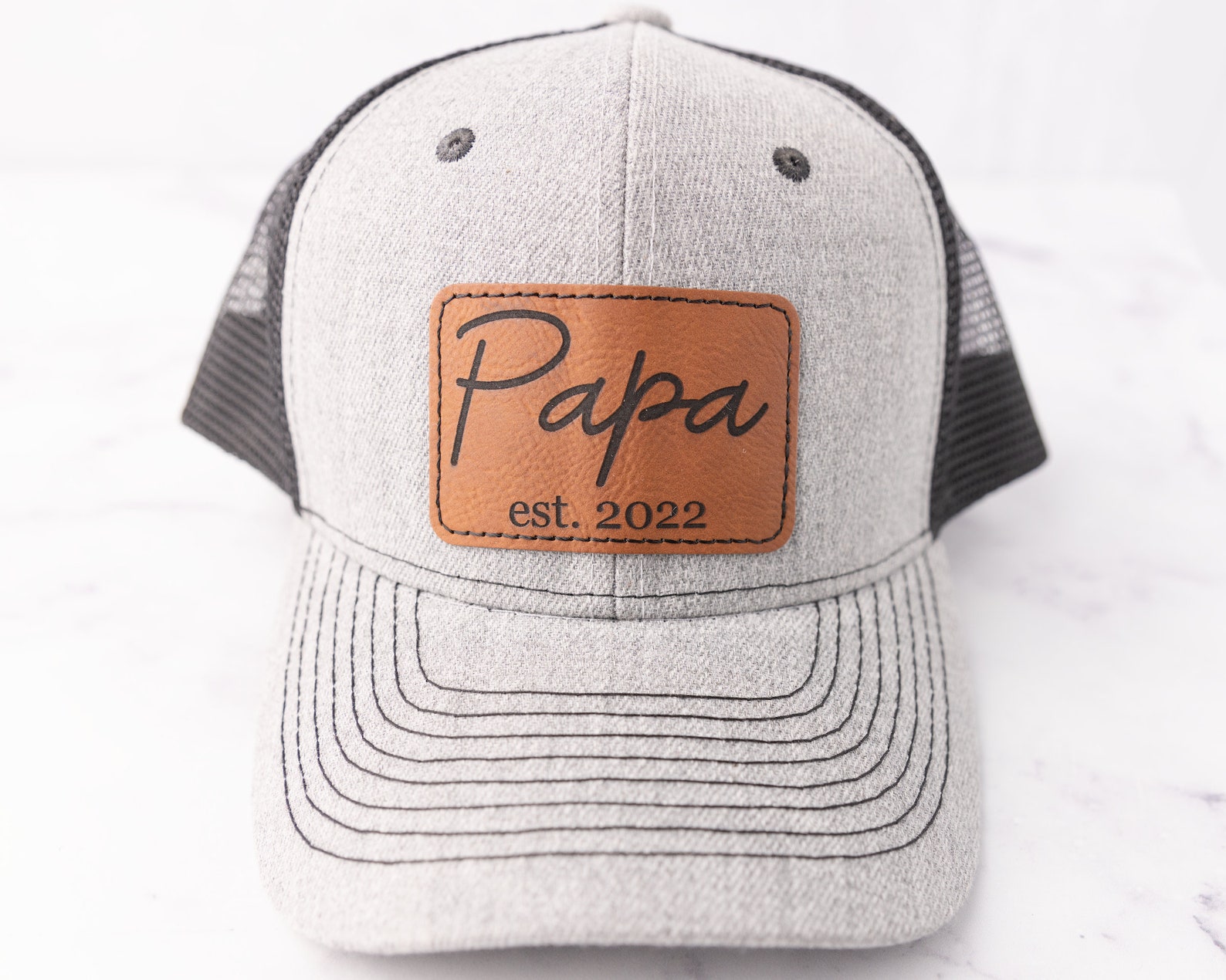 Custom Papa Hat Father's Day Custom Hat Patch Cap Est - Etsy