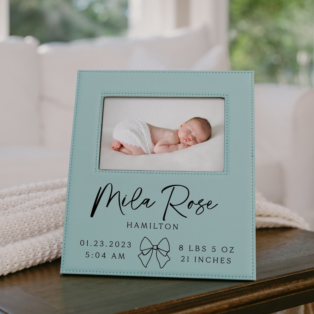 Personalized Newborn Baby Picture Frame, Birth Announcement Frame ...