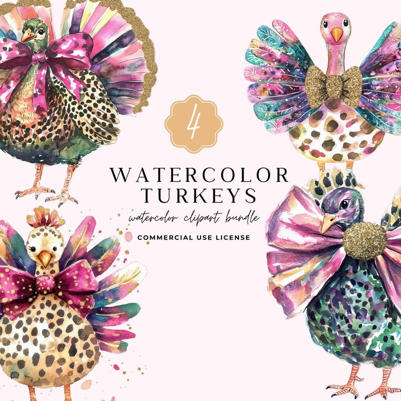 Watercolor Turkey - Etsy