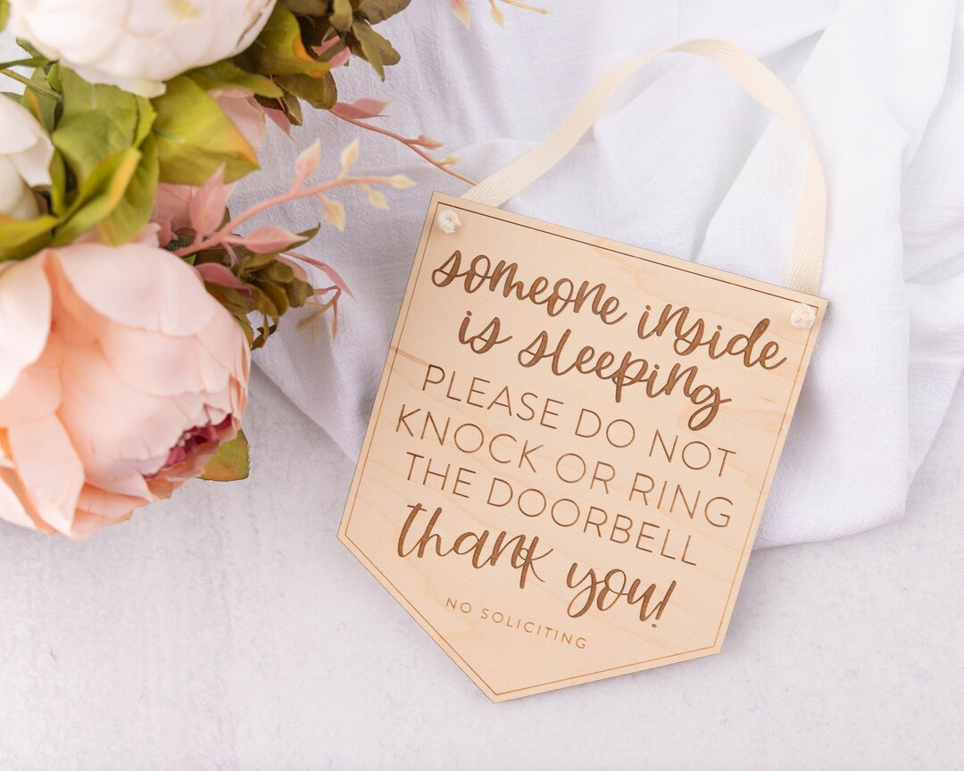 Someone Inside is Sleeping Door Sign, Shift Worker Sign, Doctor, Nurse ...