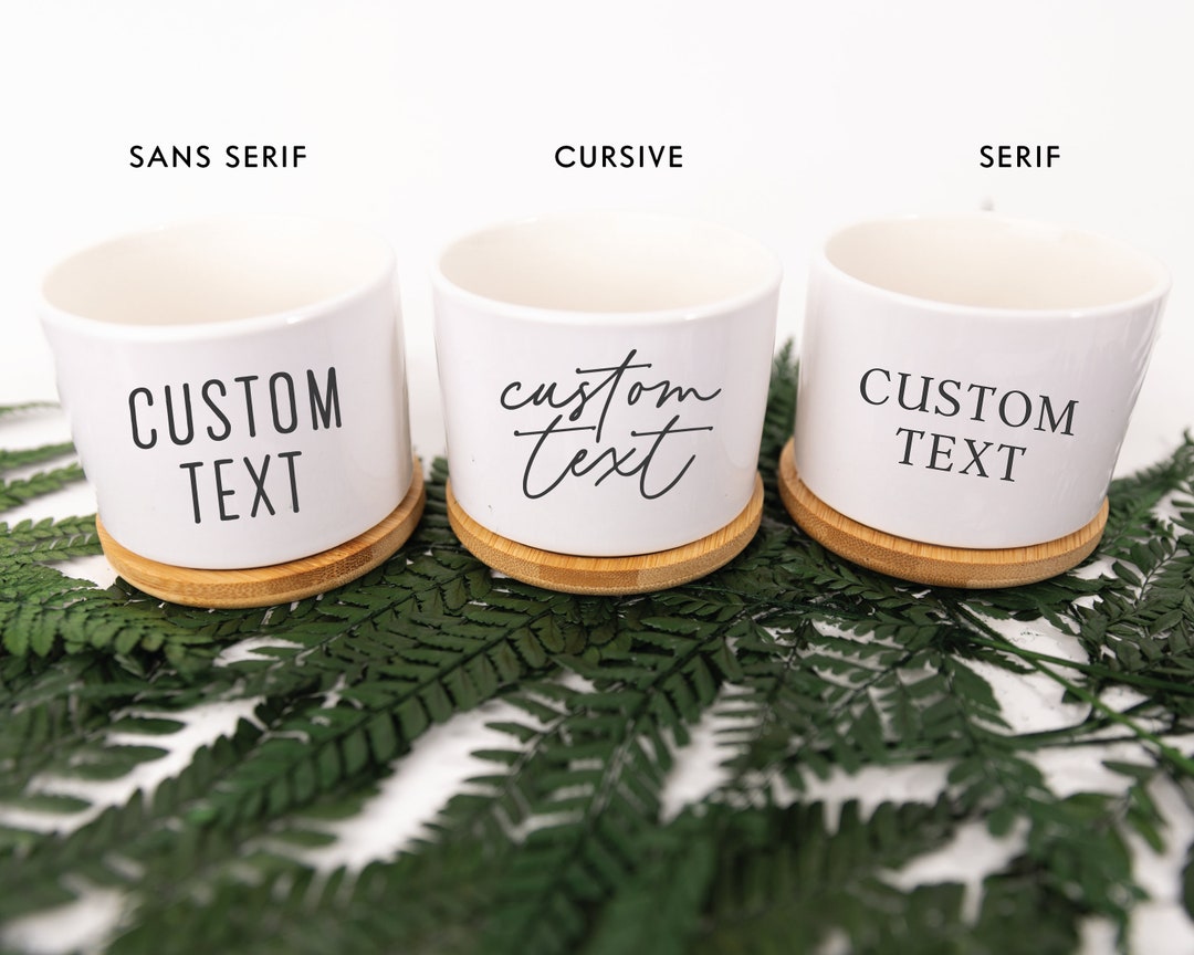 Custom Succulent Planter Personalized Planter for Small Plants Custom ...