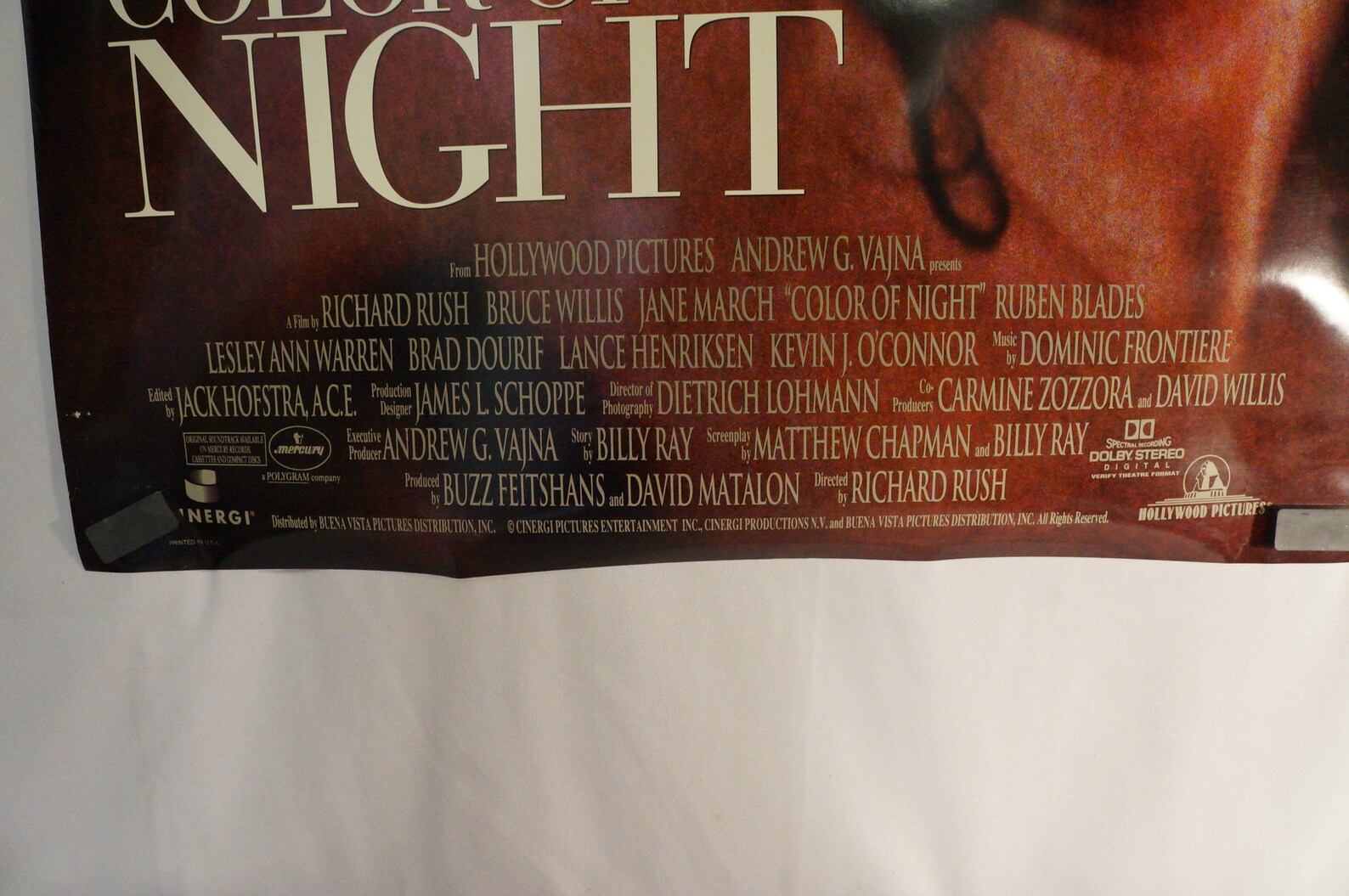 1994 Color of Night movie D/S one sheet movie | Etsy