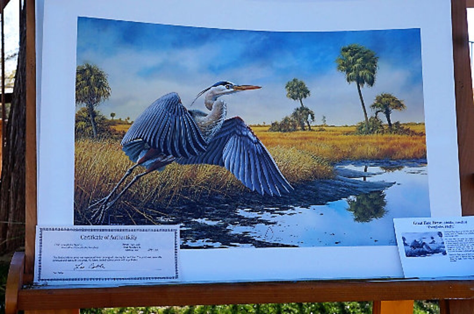 Lee Cable everglades Flight-blue Heron 1980's | Etsy