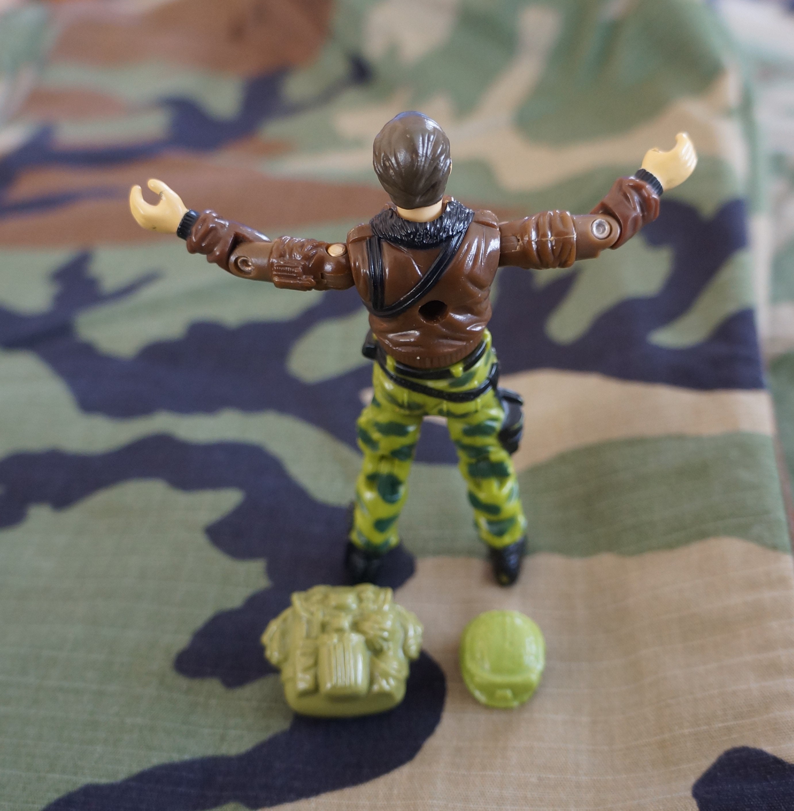 1986 Hasbro GI Joe Hawk With Helmet and Backpack ARAH